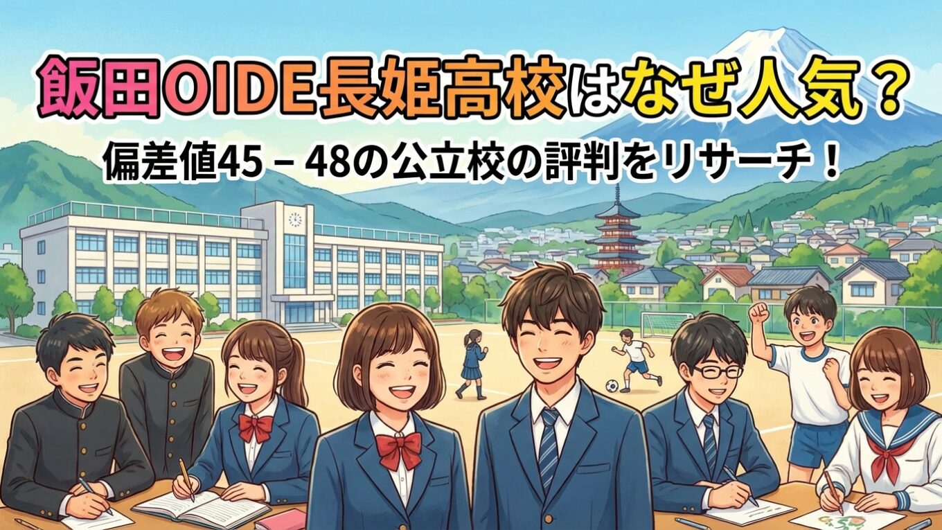 飯田OIDE長姫高校はなぜ人気？偏差値45 – 48の公立校の評判をリサーチ！｜学校リサーチ！